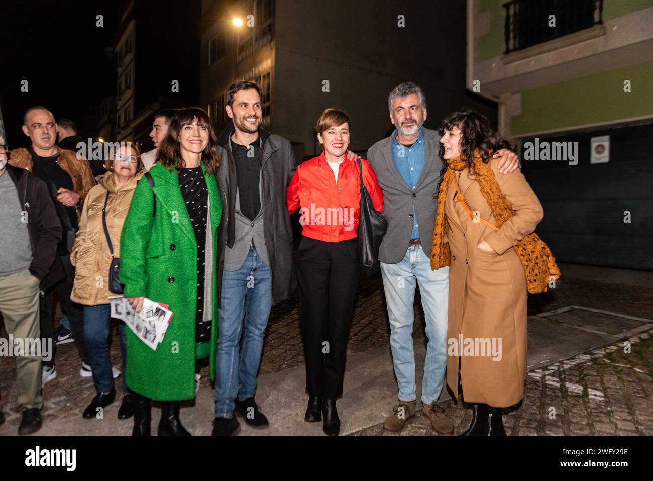 Cangas, Spain. feb, 1st, 2024: special elections in Galicia: Marta Lois ...