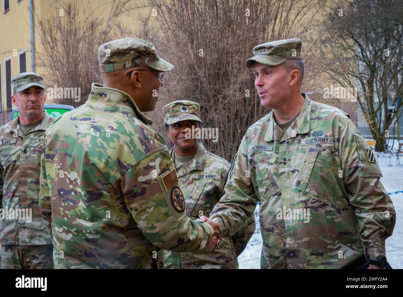 Chairman of the Joint Chiefs of Staff Gen. CQ Brown, Jr. greets U.S ...