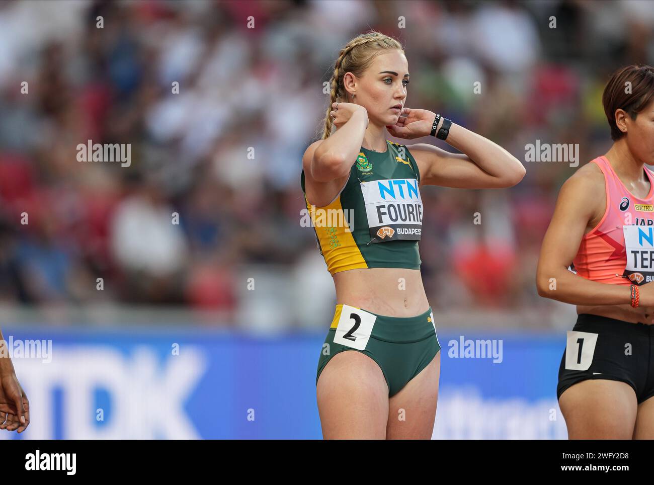 Marione FOURIE participating in the 100 meters hurdles at the World ...