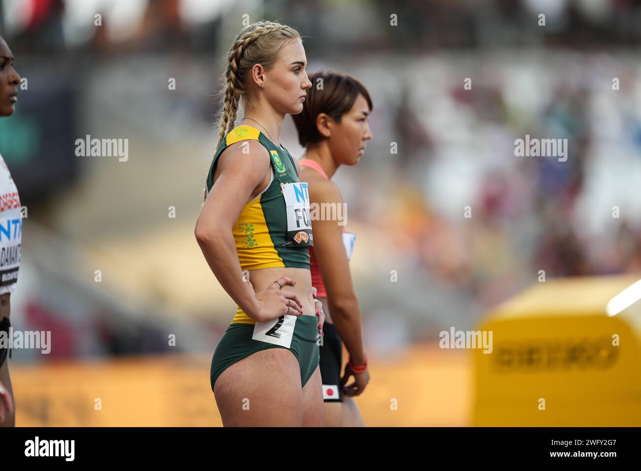 Marione FOURIE participating in the 100 meters hurdles at the World ...