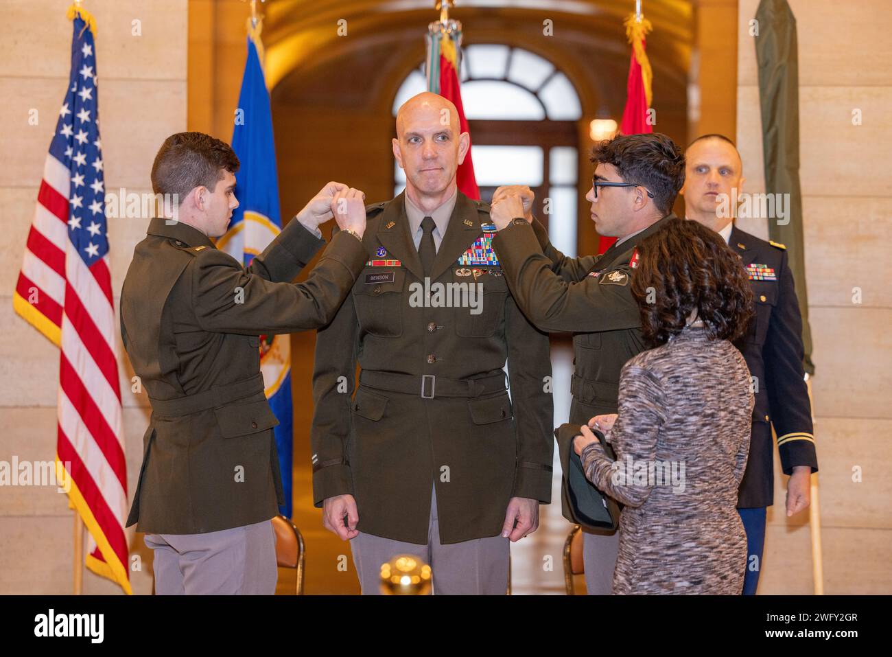 Army Brig. Gen. Jason Benson, the Assistant Division Commander ...
