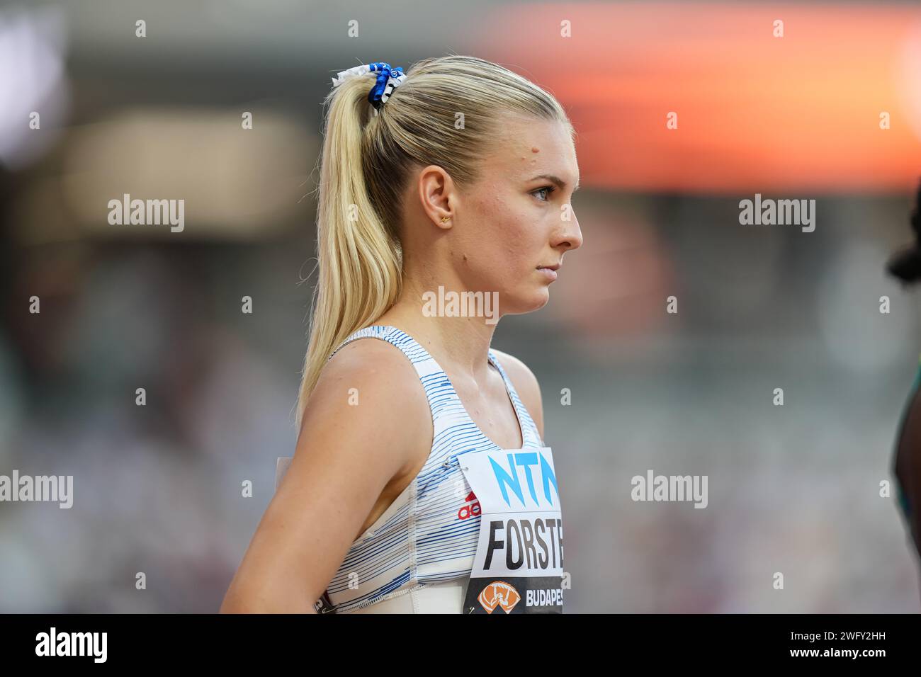 Viktória FORSTER participating in the 100 meters hurdles at the World ...