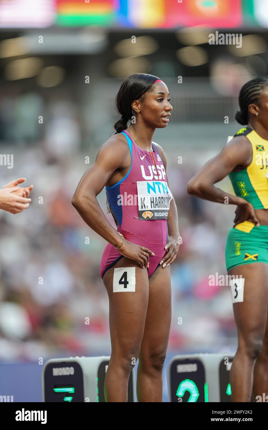 Kendra HARRISON participating in the 100 meters hurdles at the World ...