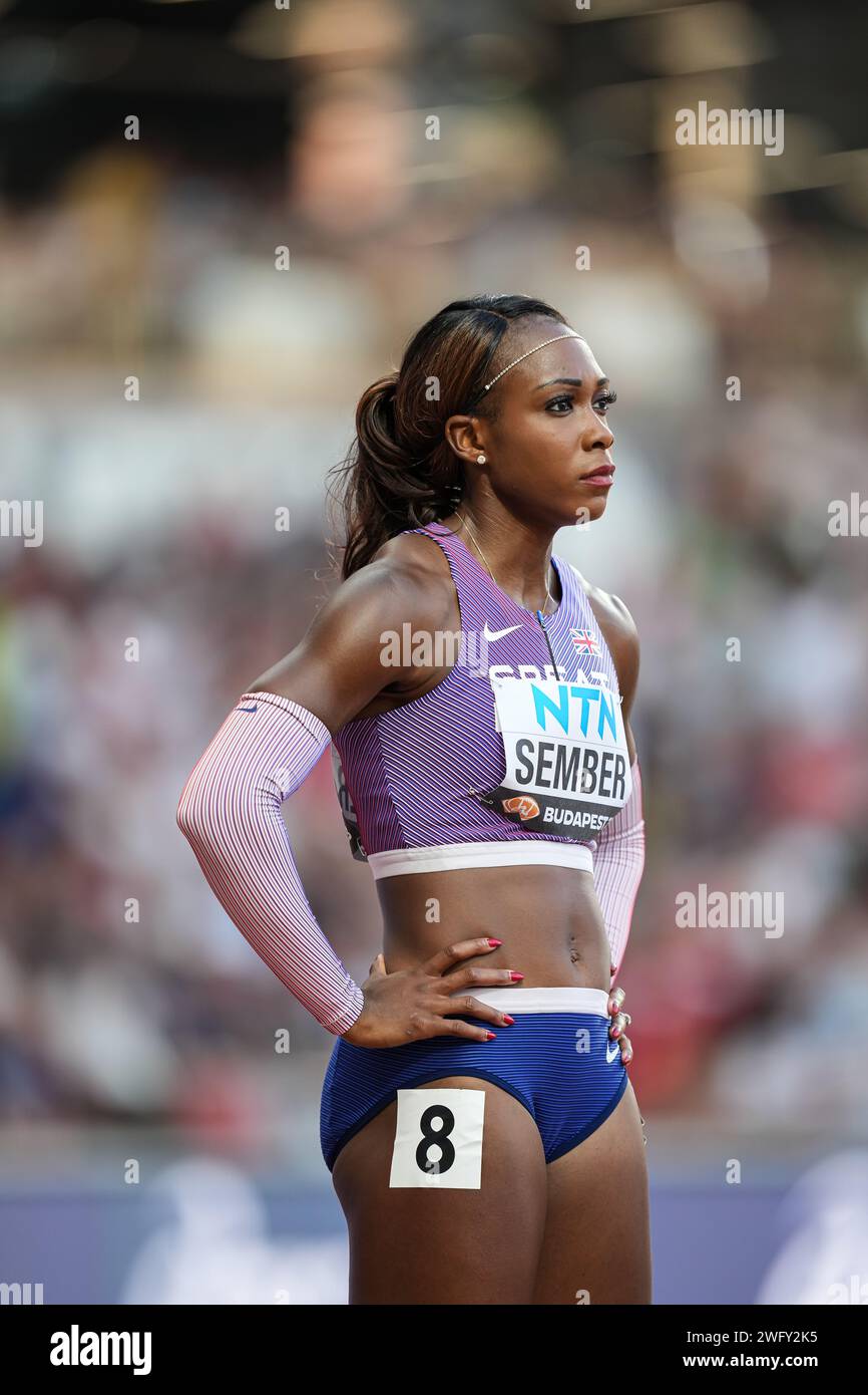 Cindy SEMBER participating in the 100 meters hurdles at the World ...