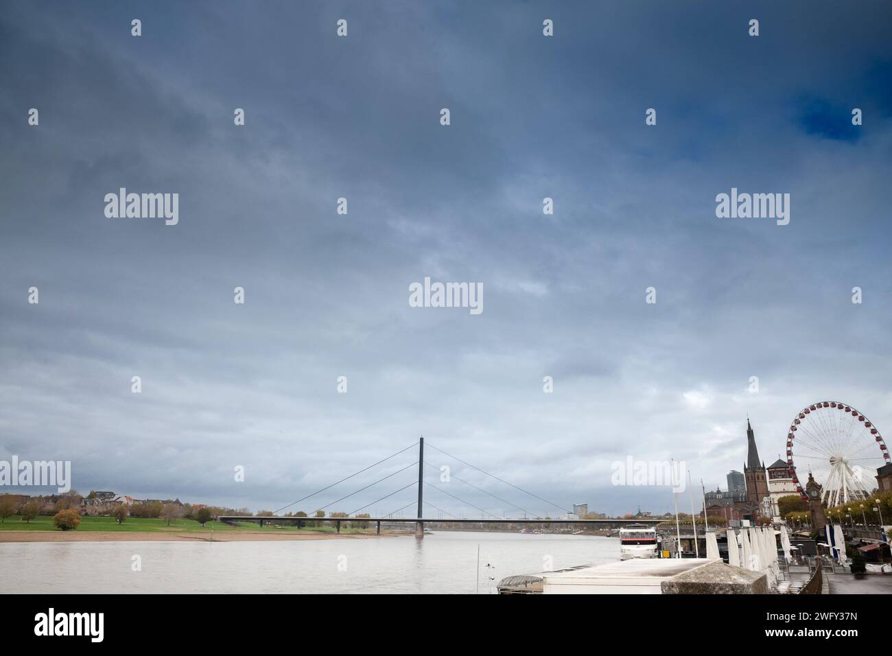 Picture of a typical panorama of Dusseldorf, Germany, with the ...