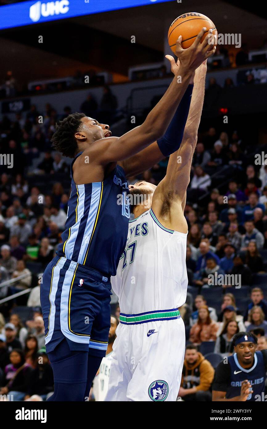 Memphis Grizzlies forward Jaren Jackson Jr. (13) shoots as Minnesota ...