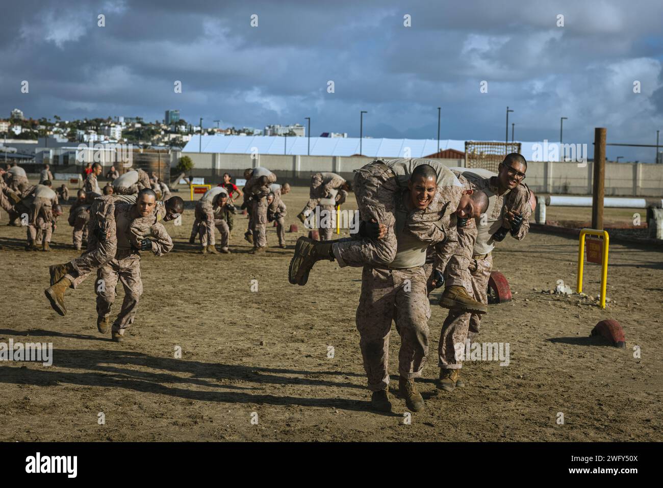 U.S. Marine Corps recruits with Delta Company, 1st Recruit Training ...