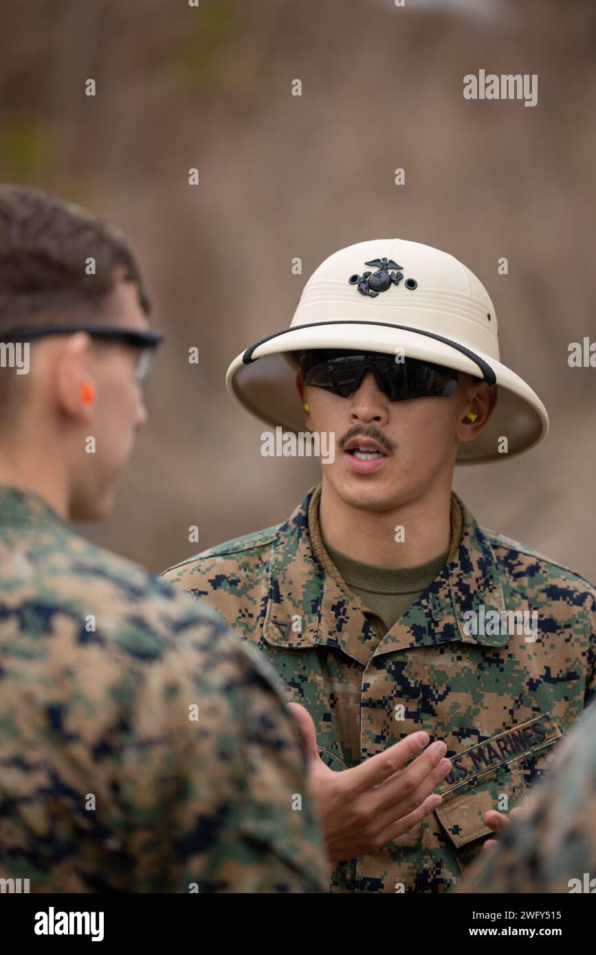 U.S. Marine Corps Lance Cpl. Haiden Mitchell, a combat marksmanship ...