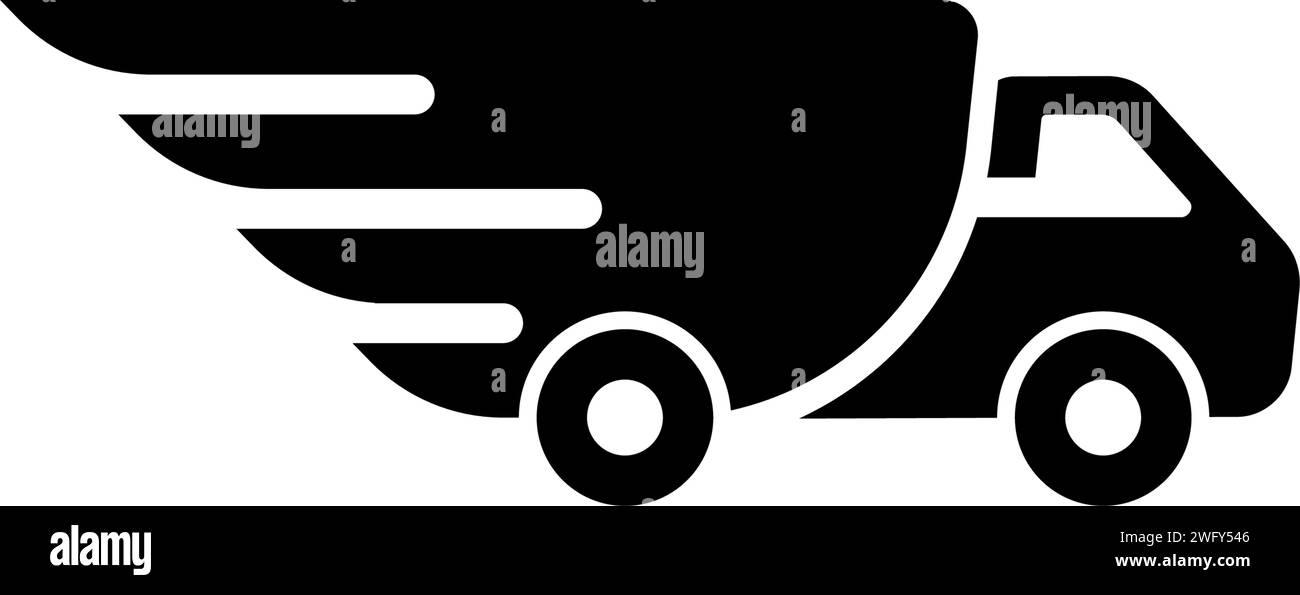 Free fast delivery icon Black and White Stock Photos & Images - Alamy
