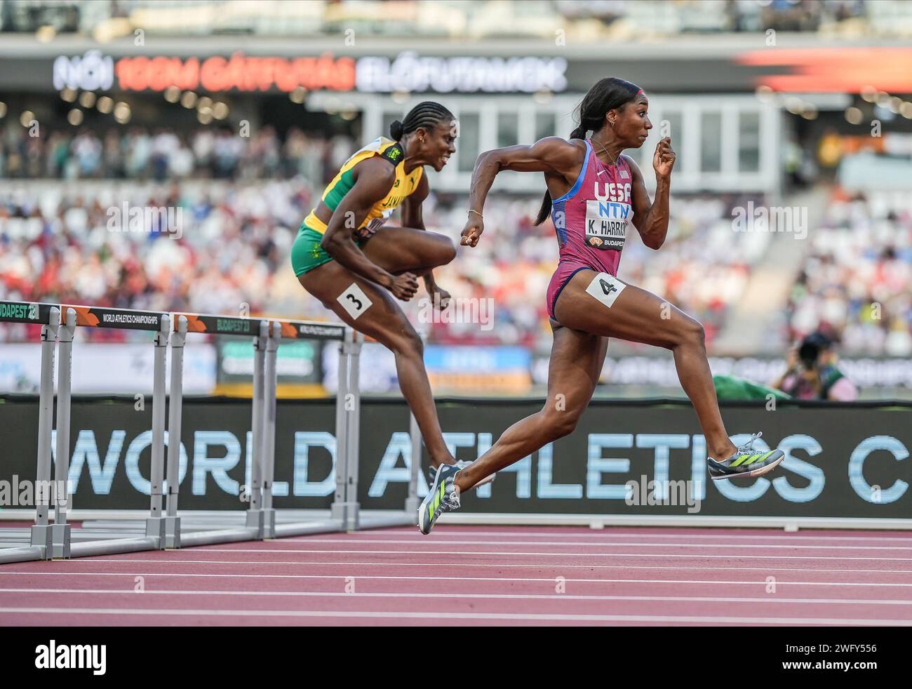 Kendra HARRISON participating in the 100 meters hurdles at the World ...
