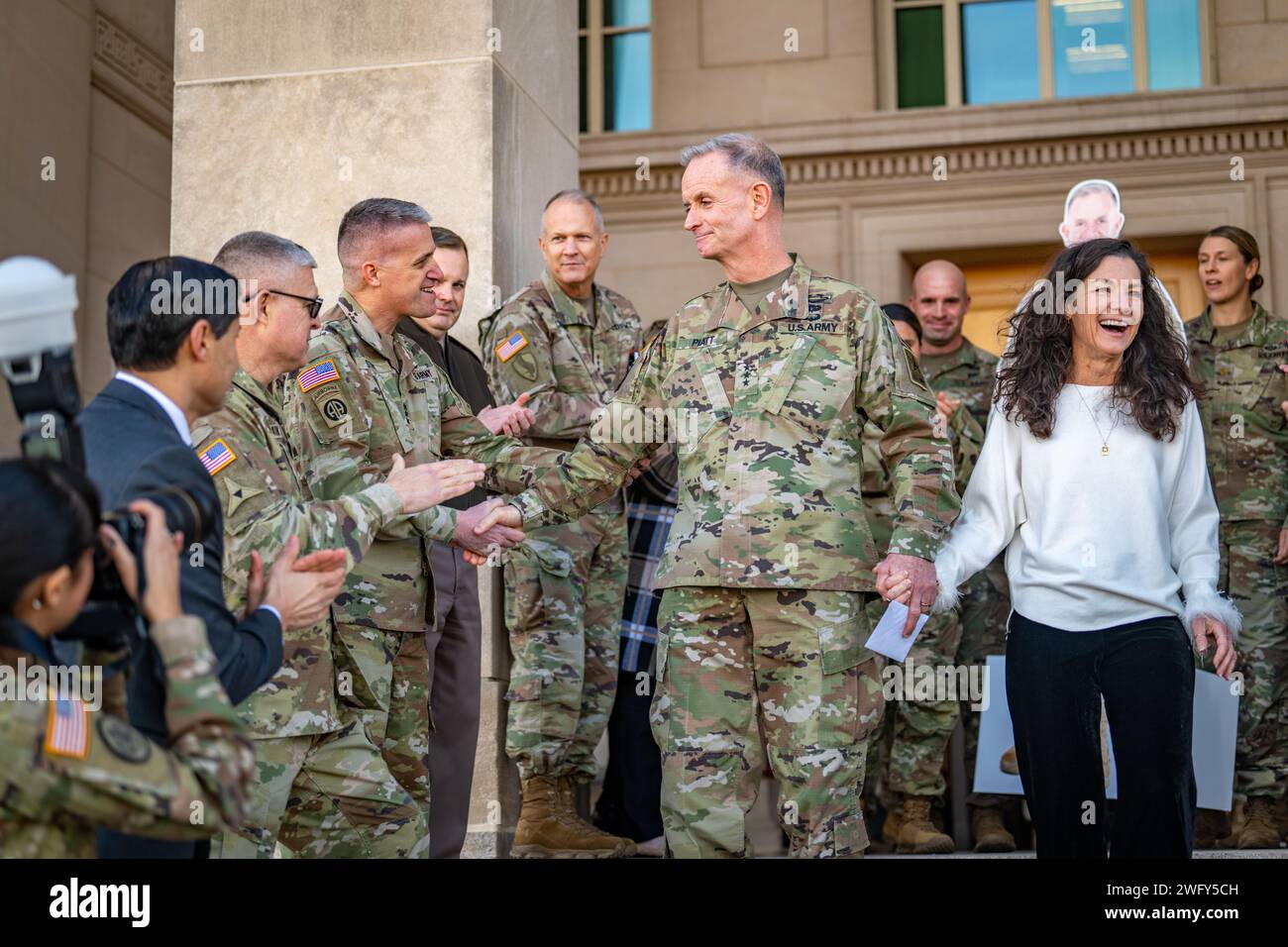 57th Director of the Army Staff Lt. Gen. Walter E. Piatt departs the ...