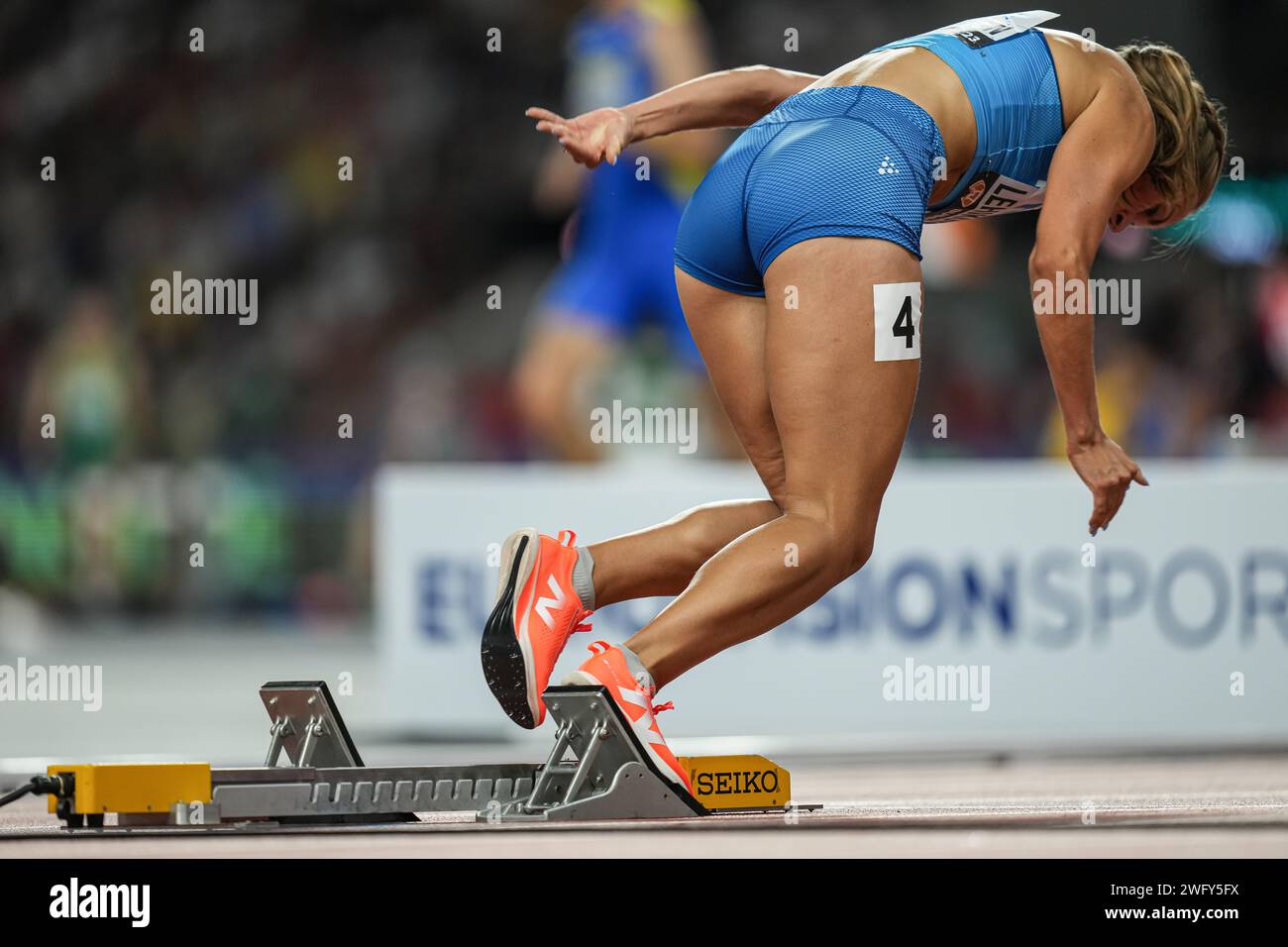 Viivi LEHIKOINEN participating in the 400 meters hurdles at the World ...