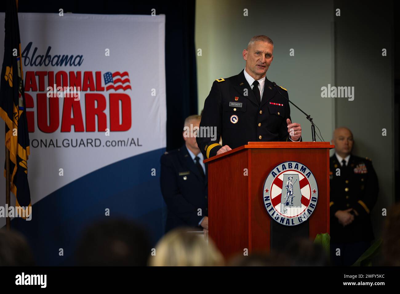 Brig. Gen. David Pritchett speaks at his change of command ceremony ...
