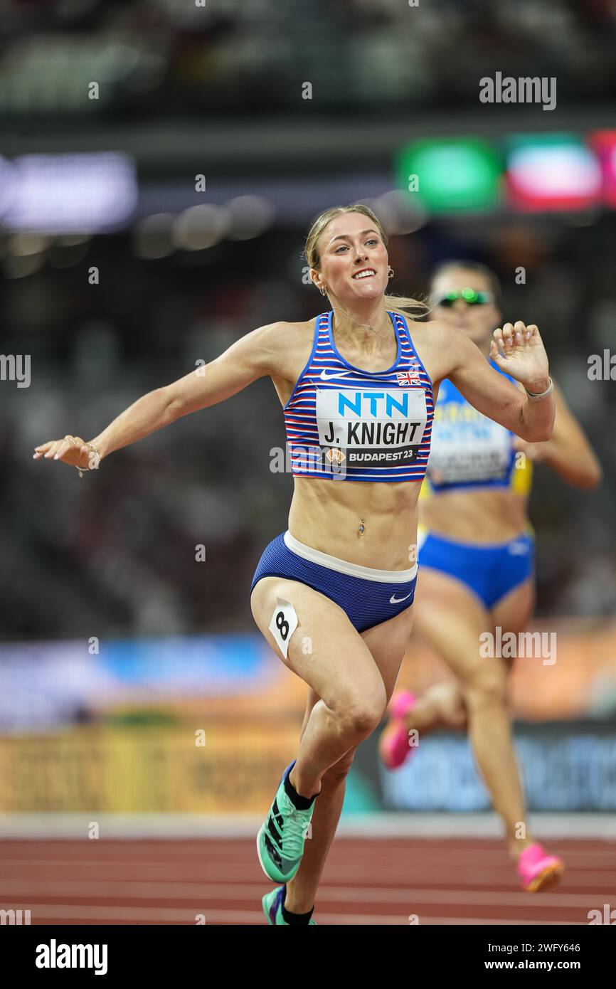 Jessie KNIGHT participating in the 400 meters hurdles at the World ...