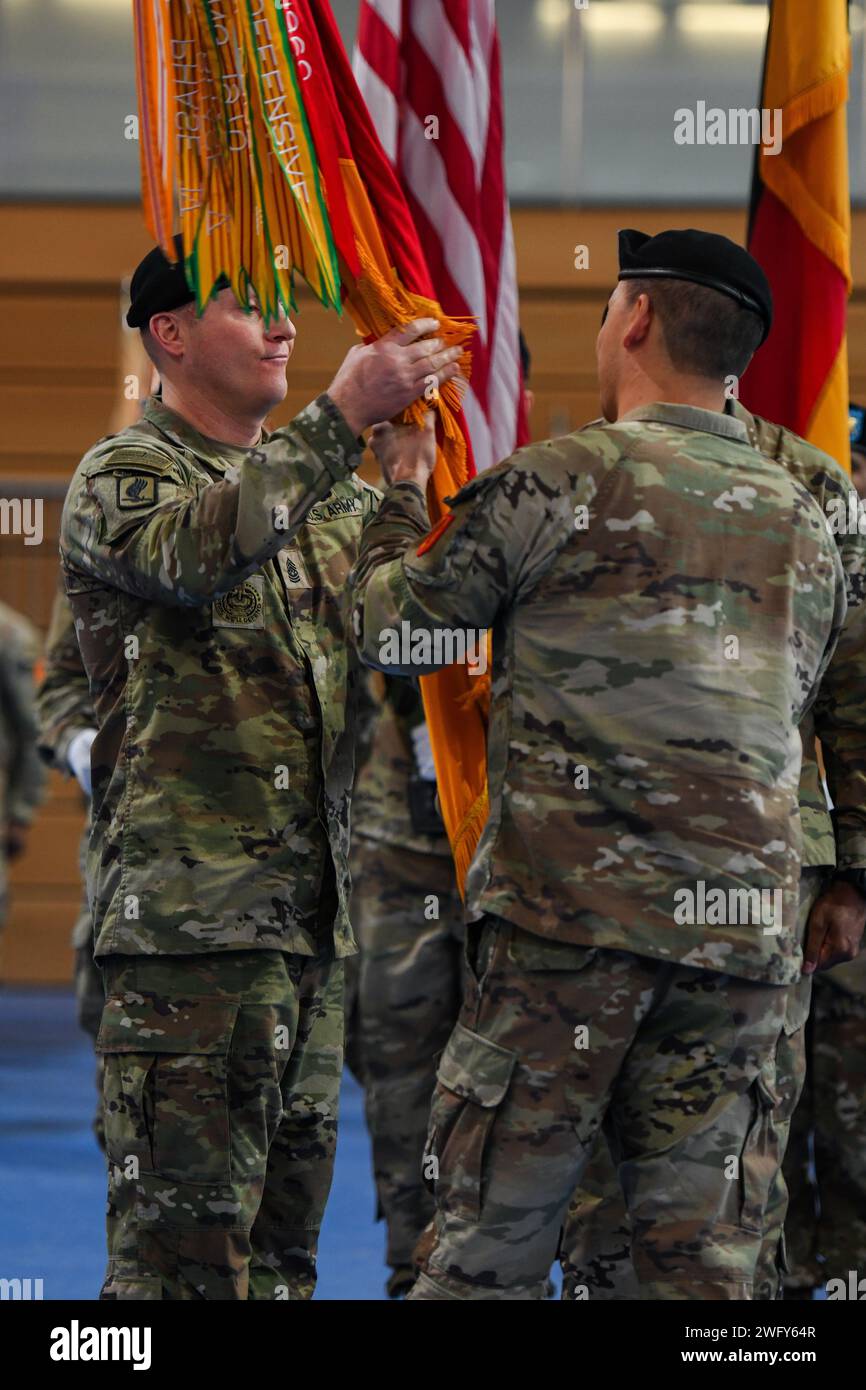 U.S. Army Col. Wilbur Hsu, foreground right, Commander of 41st Field ...