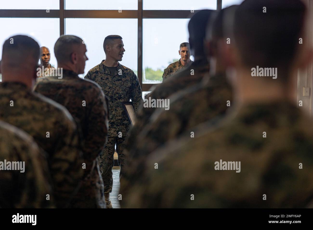 U.S. Marine Corps 1st Sgt. Rodger Bond, the Marine Air Control Squadron ...