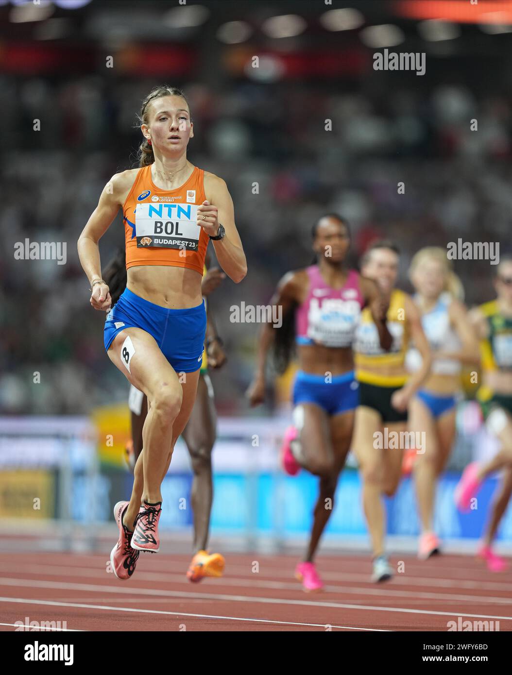 Femke BOL participating in the 400 meters hurdles at the World ...