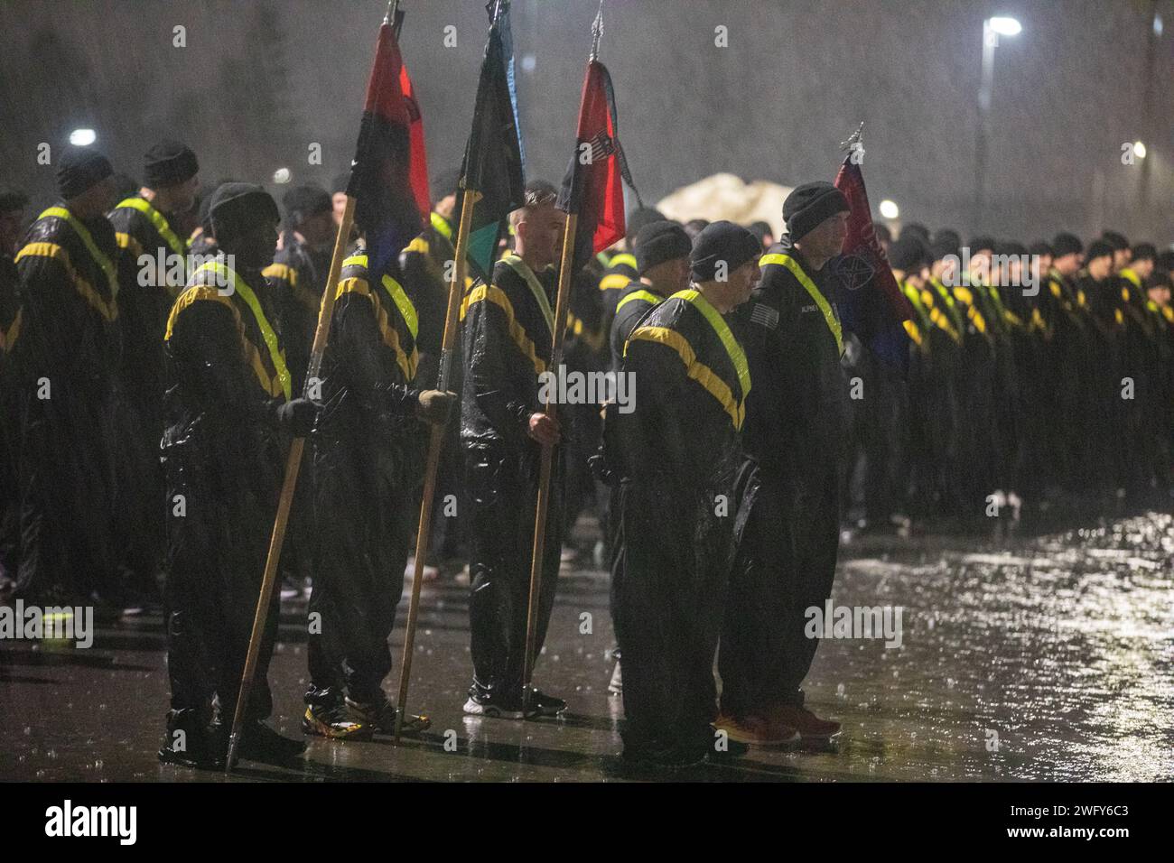 Soldiers from 10th Mountain Division Artillery (DIVARTY), hold an ...