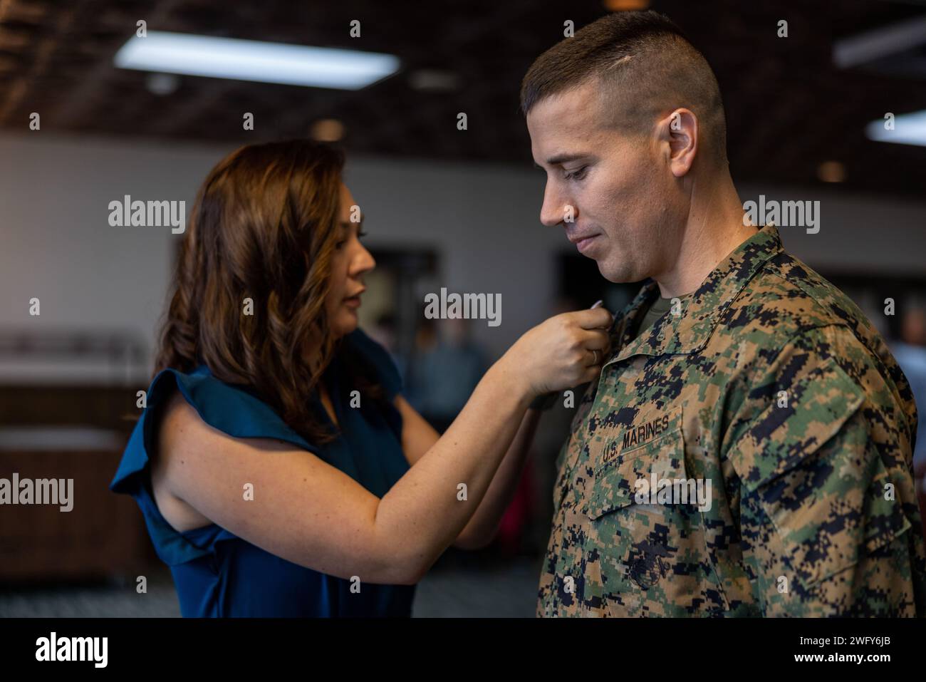 U.S. Marine Corps 1st Sgt. Rodger Bond, the Marine Air Control Squadron ...
