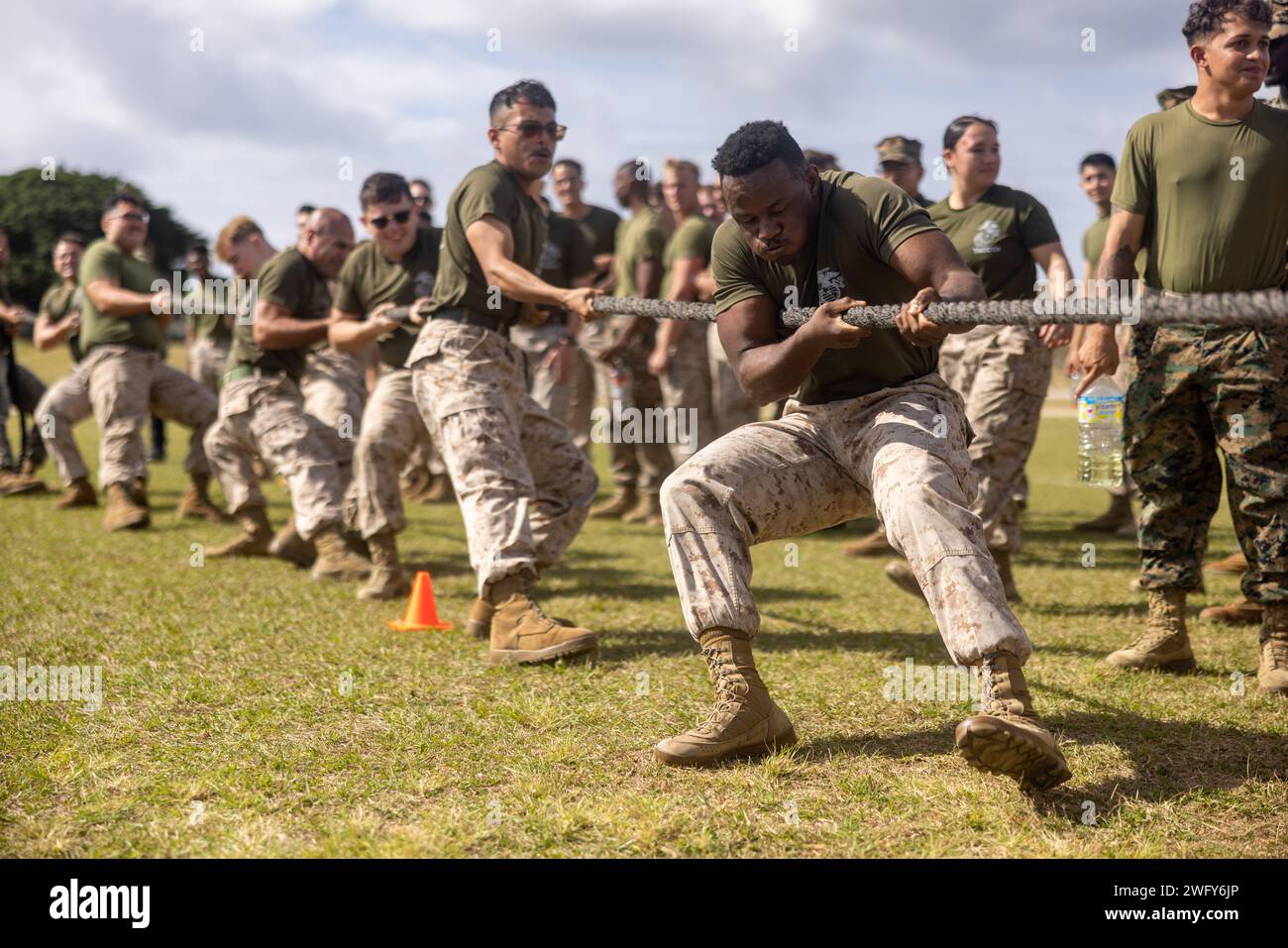 U.S. Marines with Marine Air Support Squadron (MASS) 2 participate in a ...