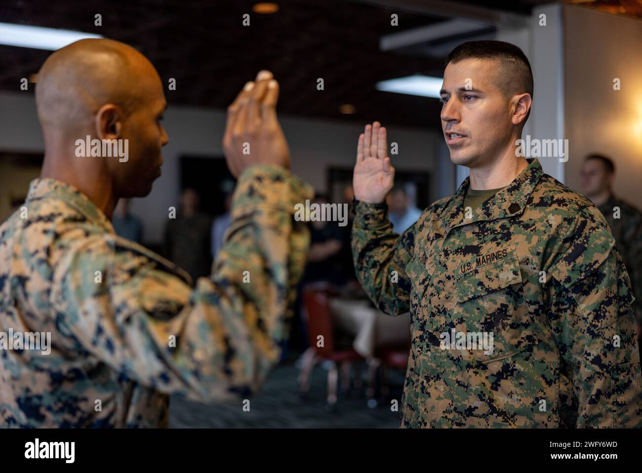 U.S. Marine Corps 1st Sgt. Rodger Bond, the Marine Air Control Squadron ...