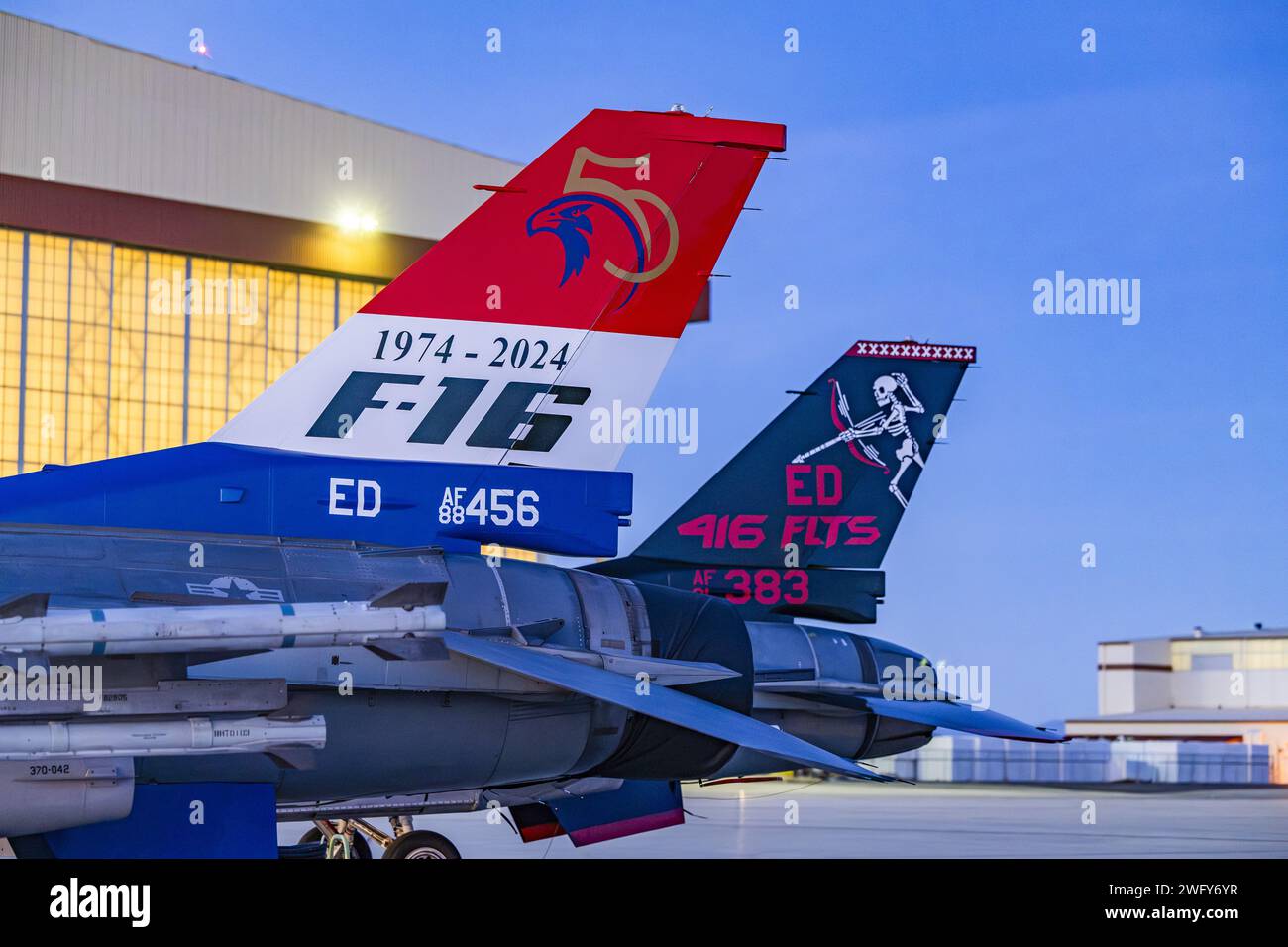 The 412th Test Wing unveiled two F-16s assigned to the 416th Flight ...