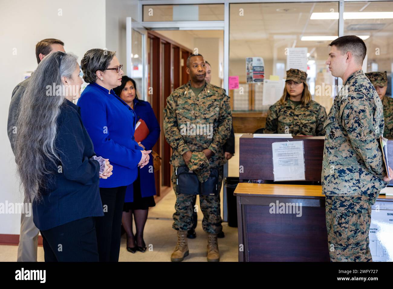 Marine Corps Base Quantico staff and U.S. Rep. Jennifer McClellan, a U ...