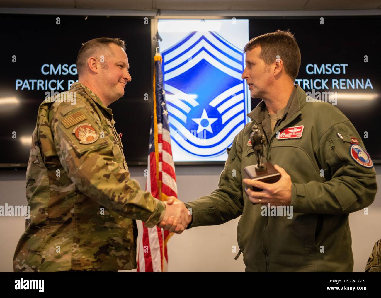 The 104th Fighter Wing holds a retirement ceremony for Chief Master Sgt ...