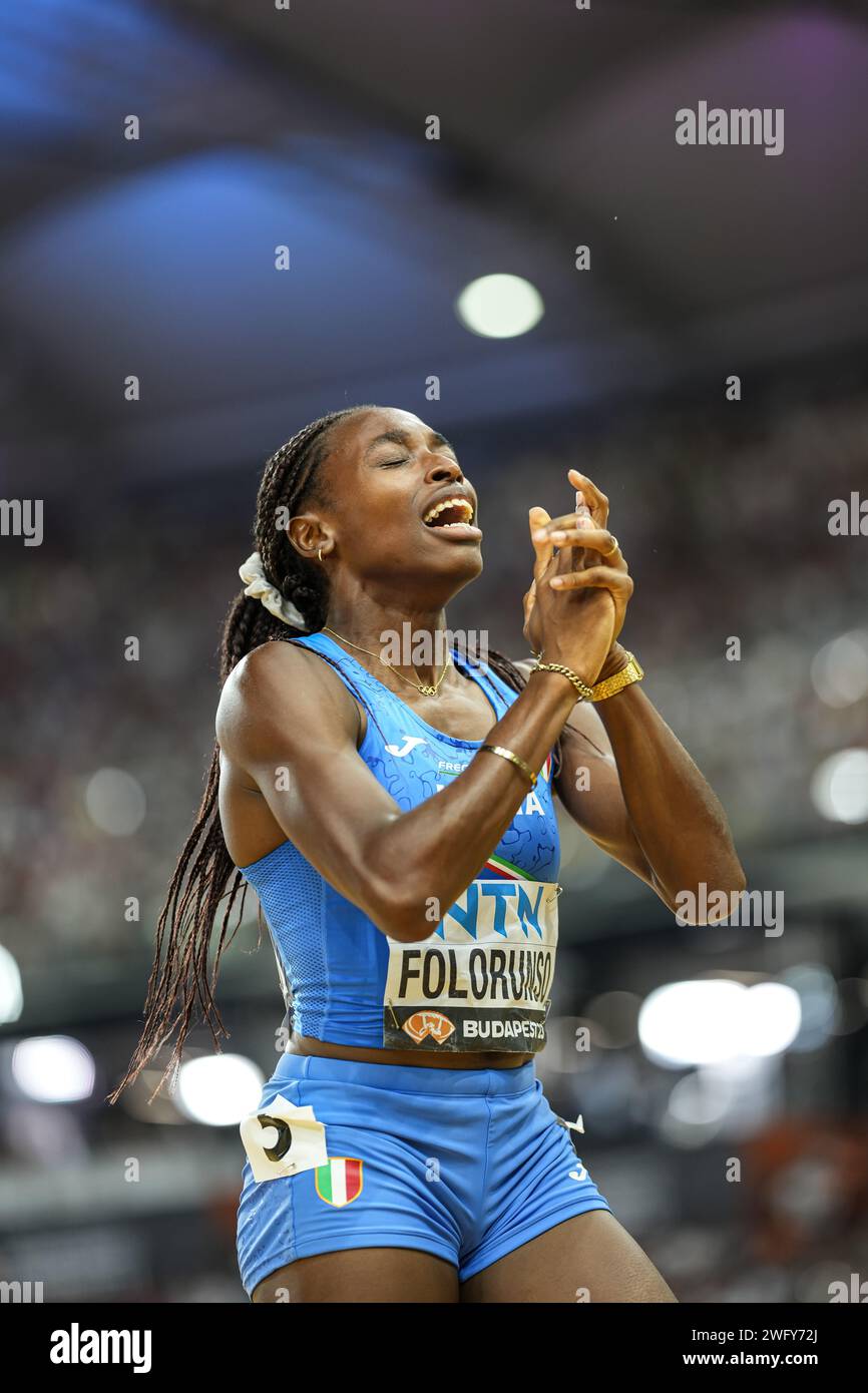 Ayomide FOLORUNSO participating in the 400 meters hurdles at the World ...