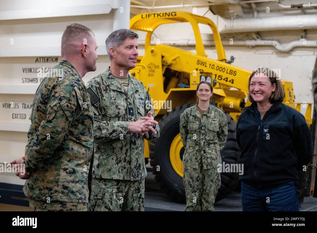 Rear Adm. Bill Daly (middle), commander, Carrier Strike Group 15 ...