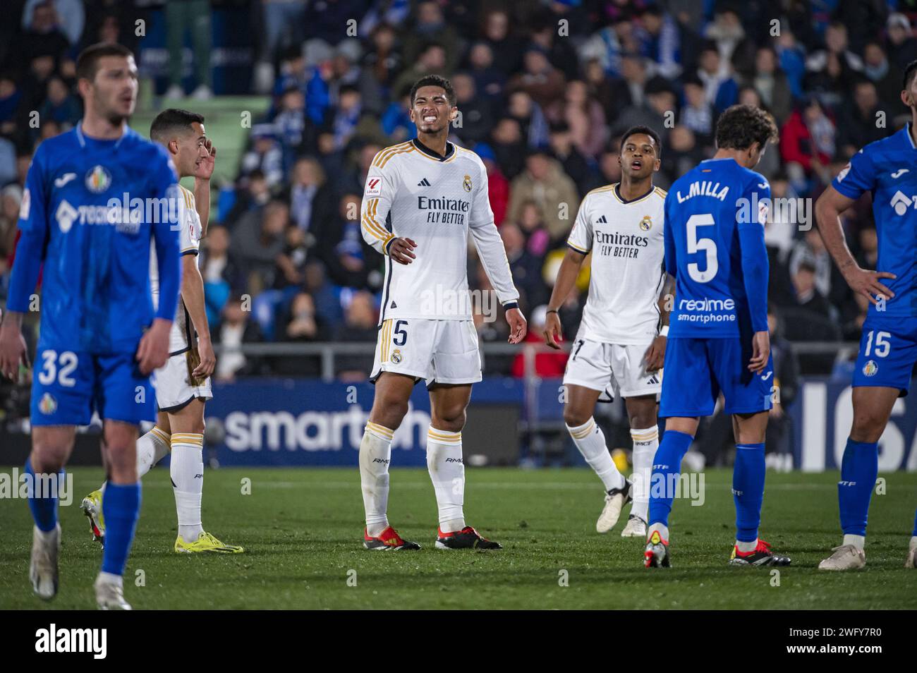Getafe, Spain. 01st Feb, 2024. Jude Bellingham of Real Madrid seen ...