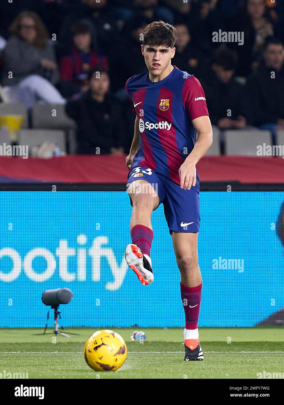 BARCELONA, SPAIN - JANUARY 31: Pau Cubarsi of FC Barcelona during the ...