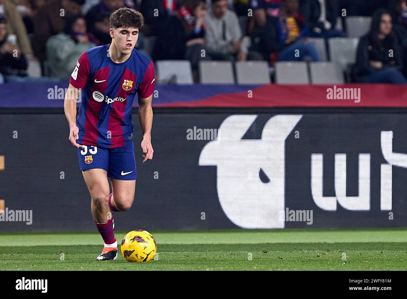 BARCELONA, SPAIN - JANUARY 31: Pau Cubarsi of FC Barcelona during the ...