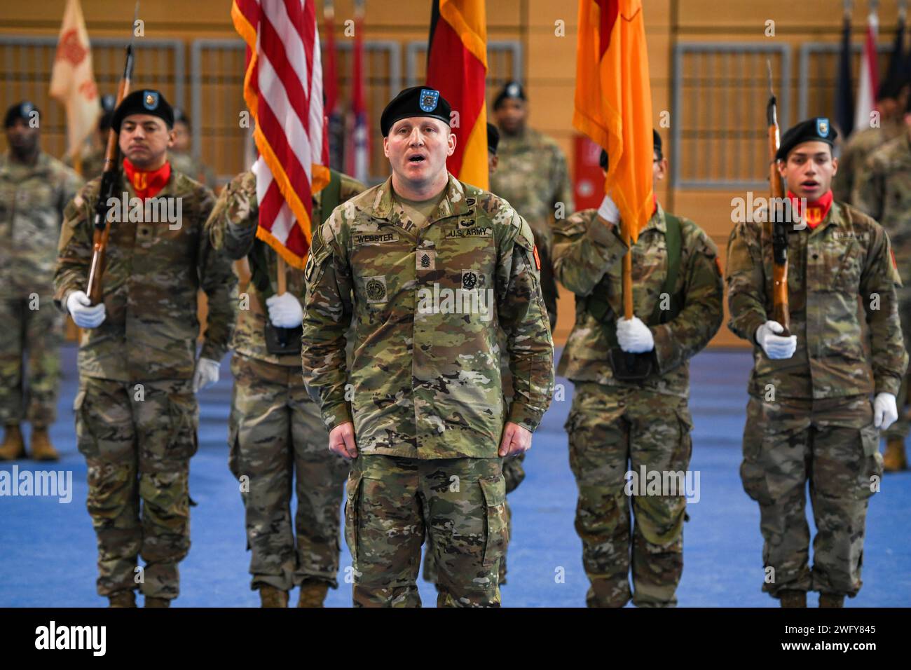 U.S. Army Command Sgt. Maj. Caleb Webster, Senior Enlisted Advisor of ...