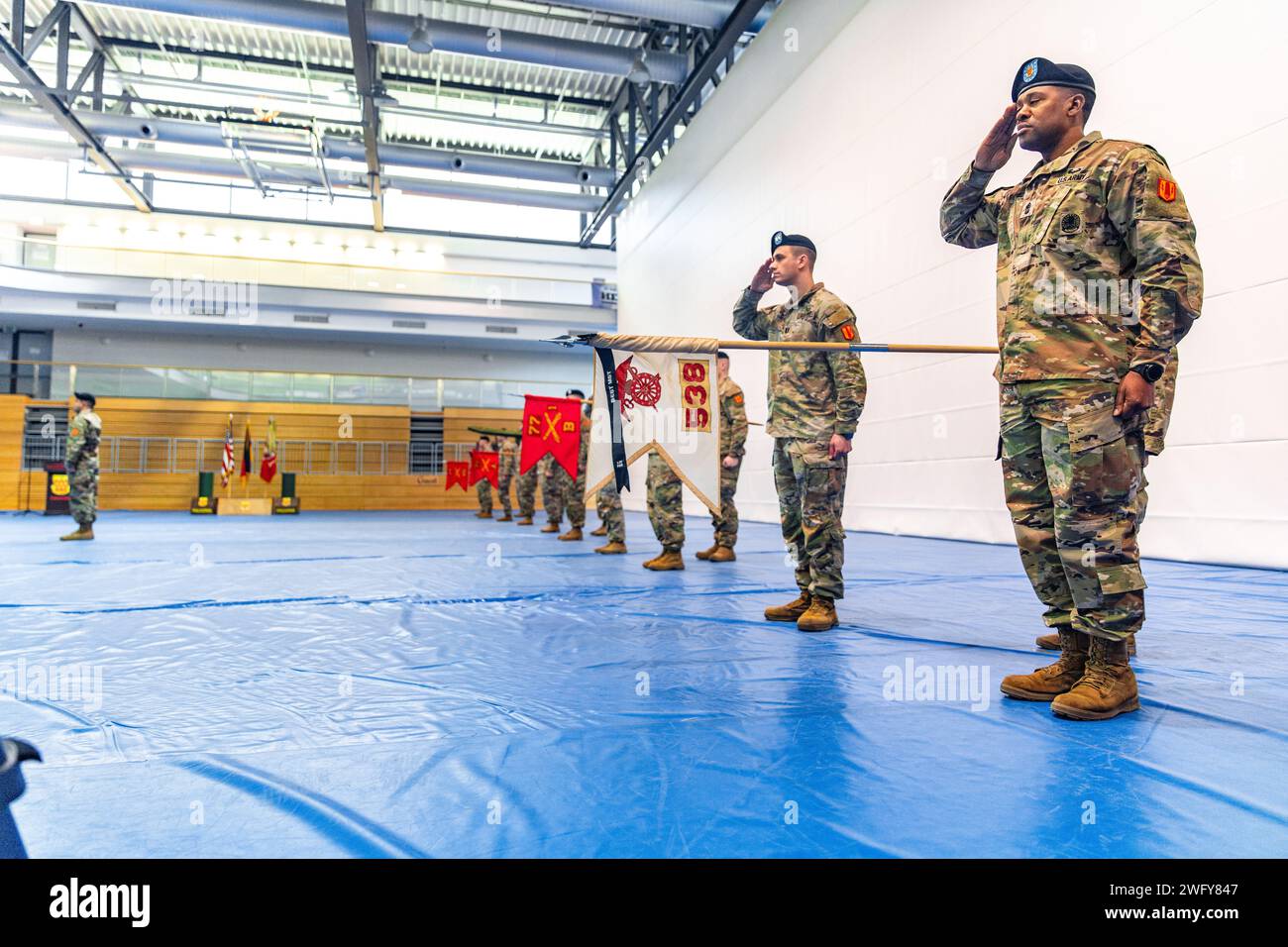 U.S. Soldiers from the 41st Field Artillery Brigade participate in the ...