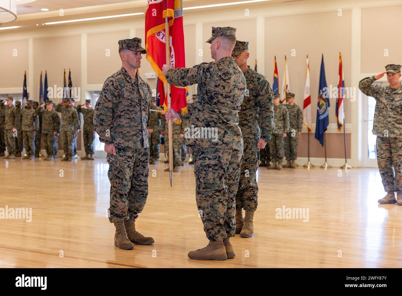 U.S Marine Corps Lt. Col. Charles Anklam, the outgoing commander of 3rd ...