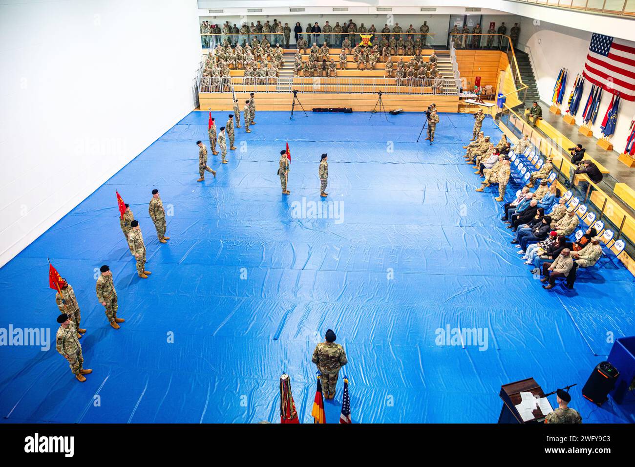 U.S. Soldiers from the 41st Field Artillery Brigade participate in the ...