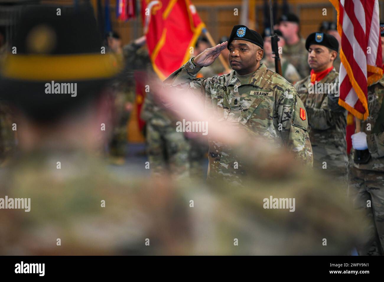 U.S. Army Sgt. Maj. Phillip Cole, Operations Sergeant Major of 41st ...