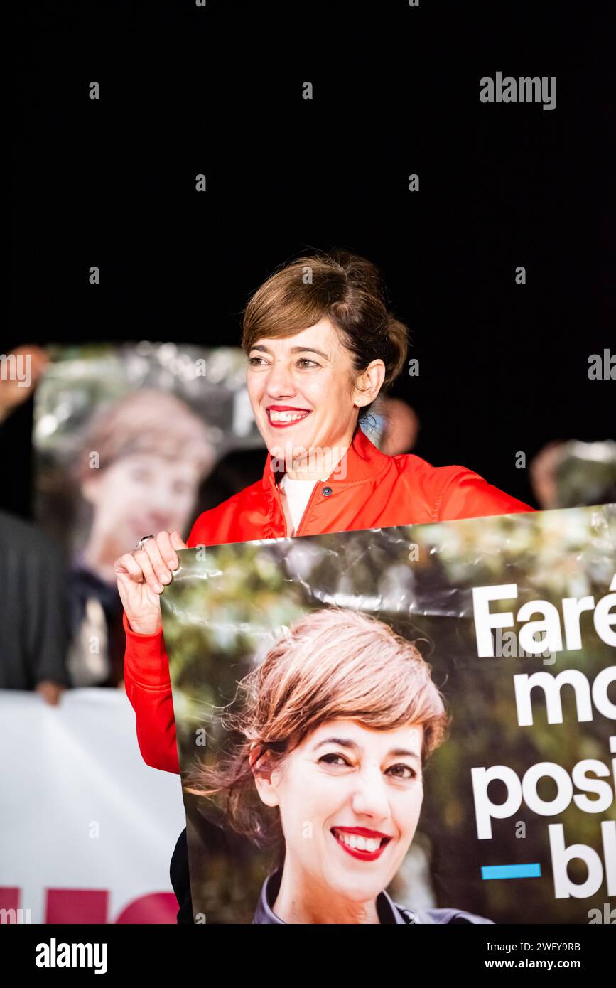 Cangas, Spain. feb, 1st, 2024: special elections in Galicia: Marta Lois ...