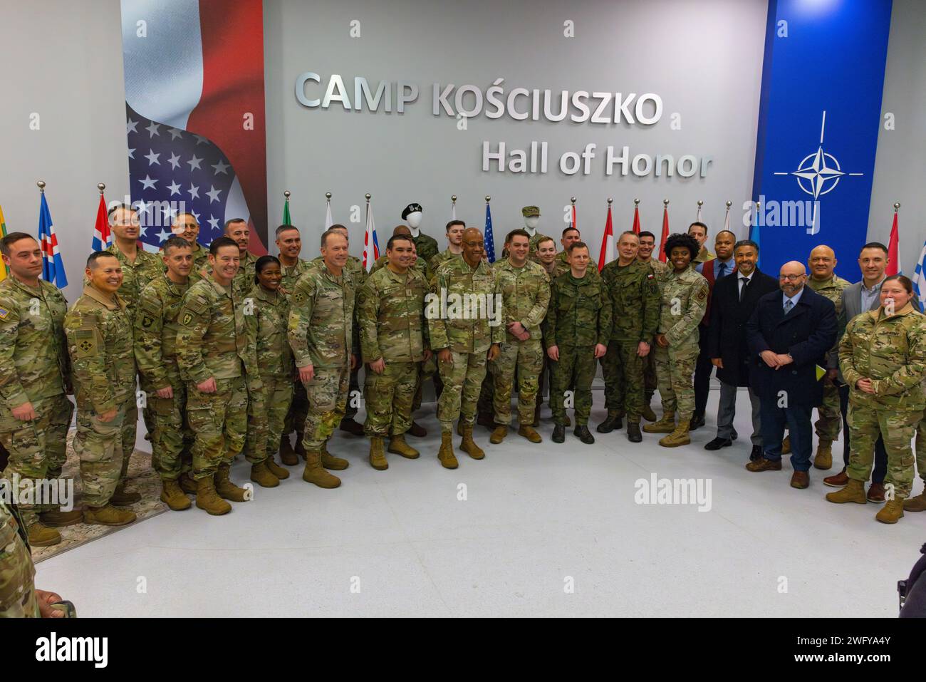 Chairman of the Joint Chiefs of Staff Gen. CQ Brown, Jr. poses with U.S ...