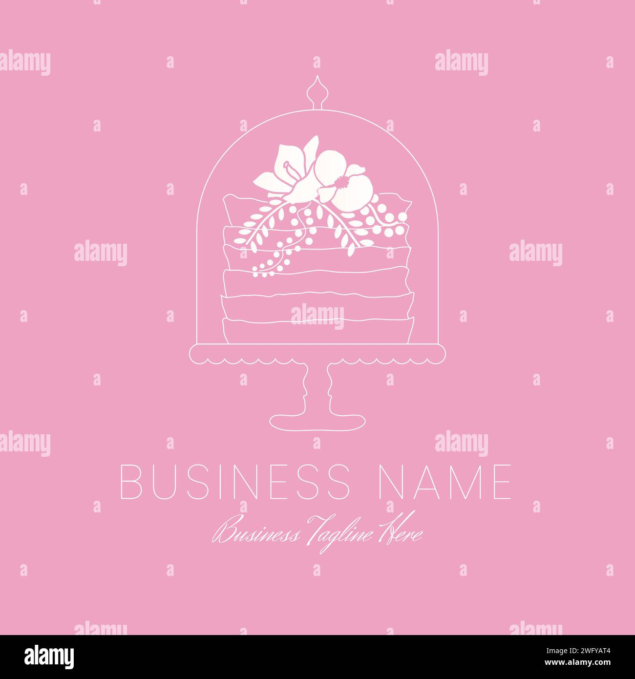 Girly cake Stock Vector Images - Alamy