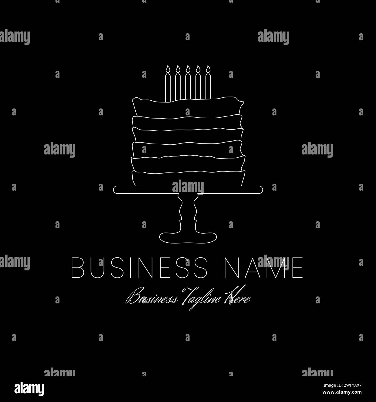 Black and White Cake Outline Logo for Bakery Stock Vector Image & Art ... Black and White Cake Outline Logo for Bakery Stock Vector Image & Art ...