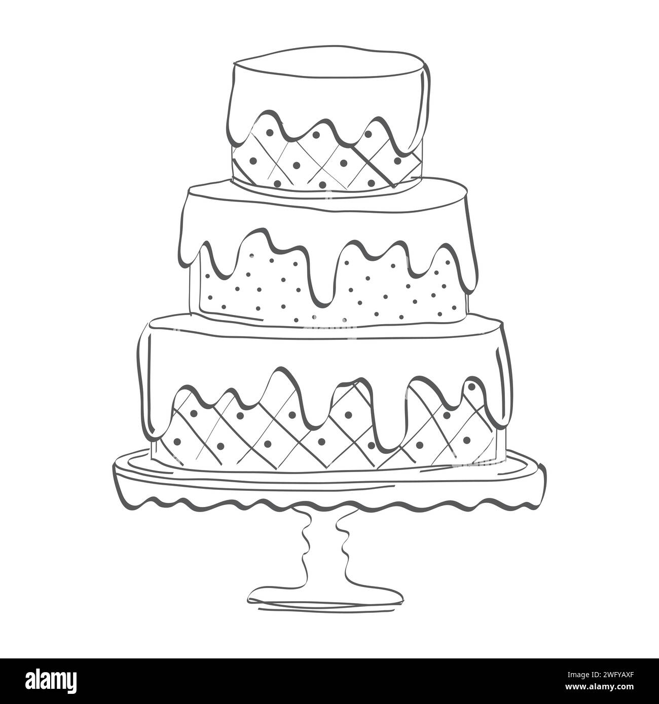 Hand drawing cake shop Stock Vector Images - Alamy