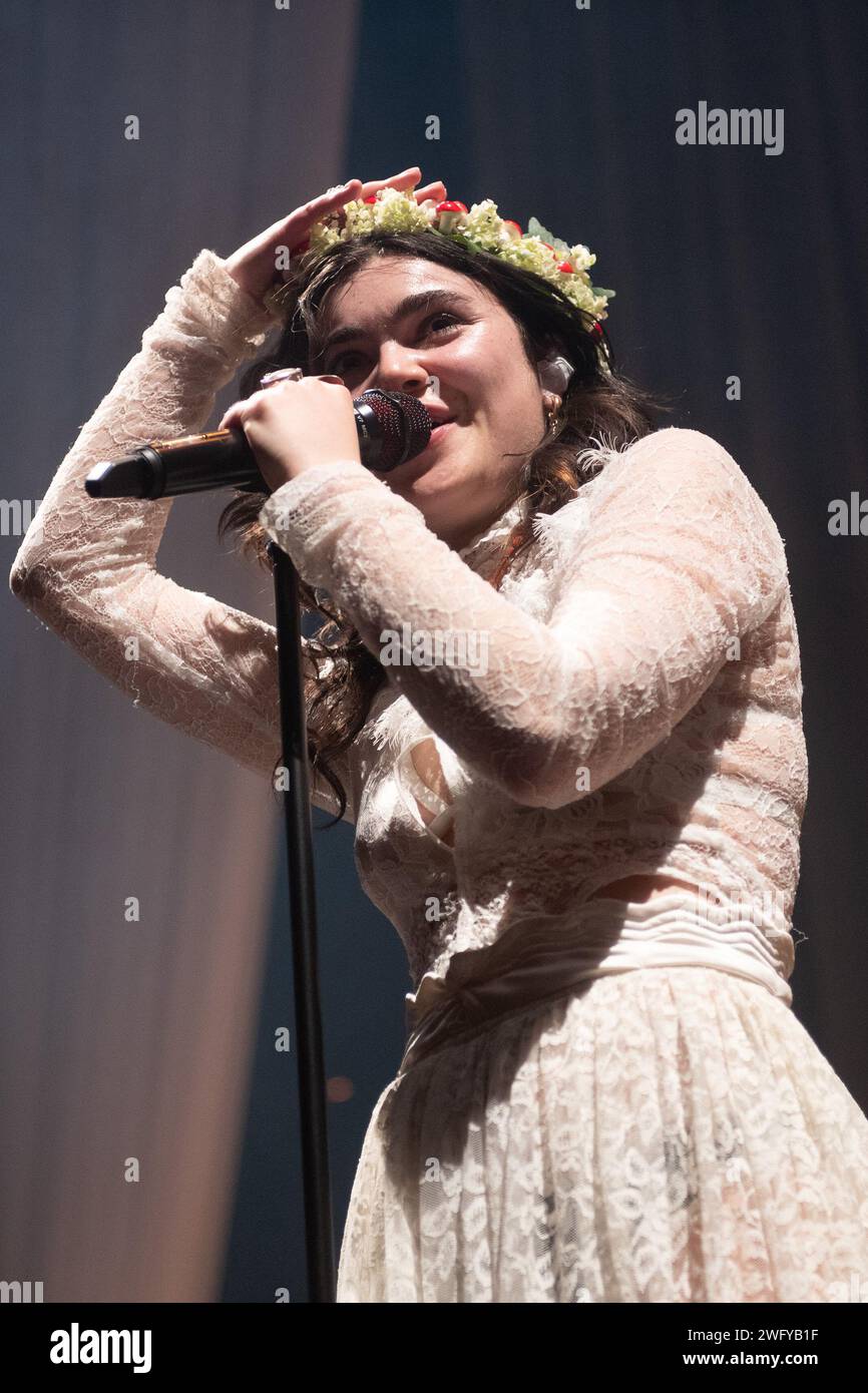 London, UK. 01 Feb 2024. Lead singer Abigail Morris of English indie ...