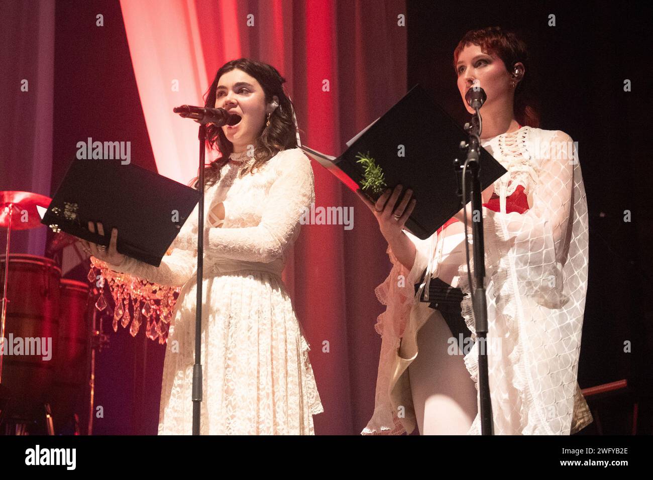 London, UK. 01 Feb 2024. Lead singer Abigail Morris, Guitarist Lizzie ...