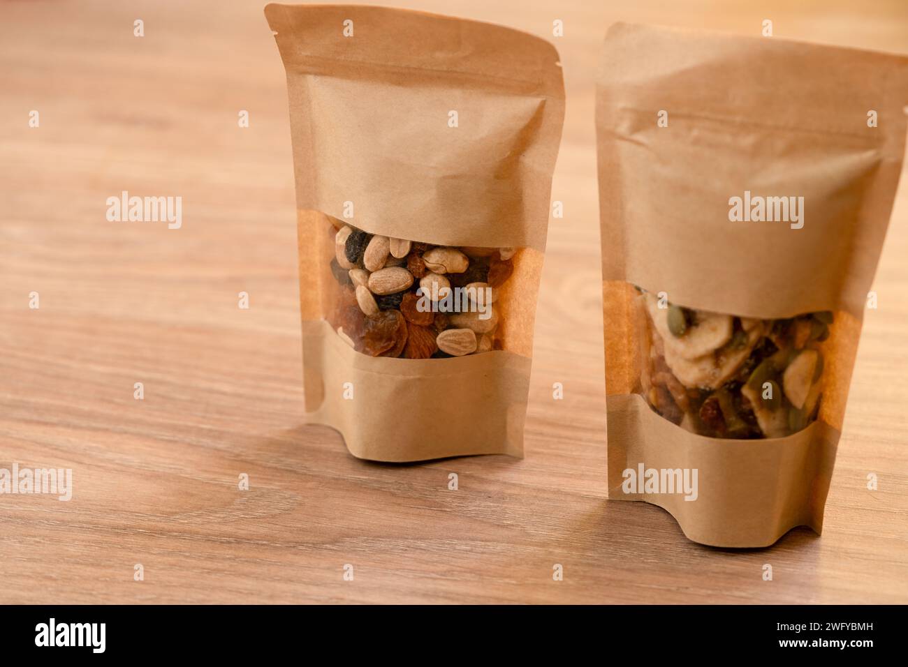 mix of nuts on a paper bag, healthy mix, healthy diet, healthy snack ...
