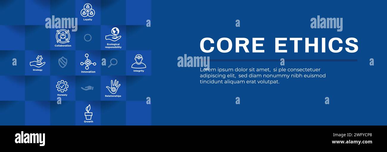 Core Ethics Web Header Banner - Dedication Integrity and Mission Core ...