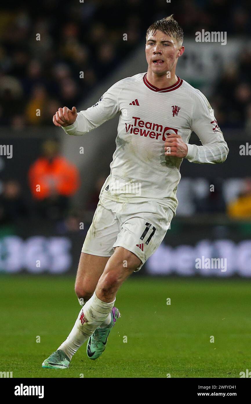 Rasmus Højlund of Manchester United during the Premier League match ...