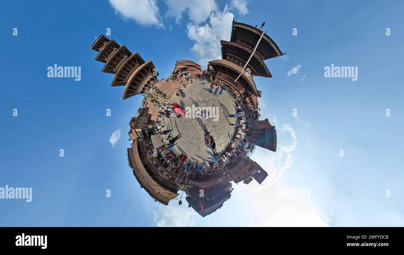 exterior of Bhairavanath temple in view of 360 panorama . bhaktapur old ...