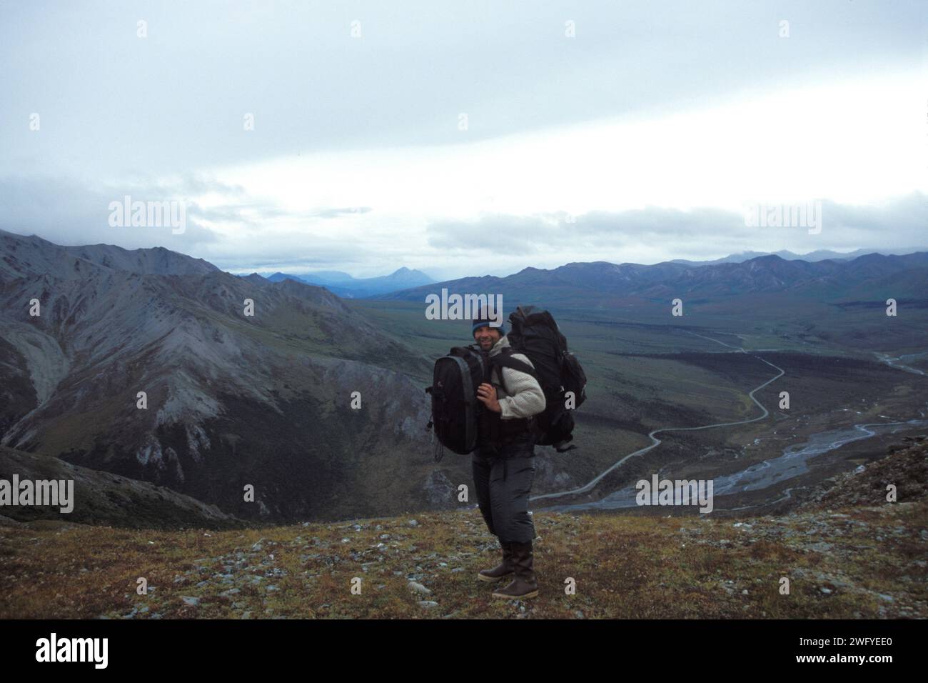 photographer Steven Kazlowski on Mount Margaret, Denali National Park ...